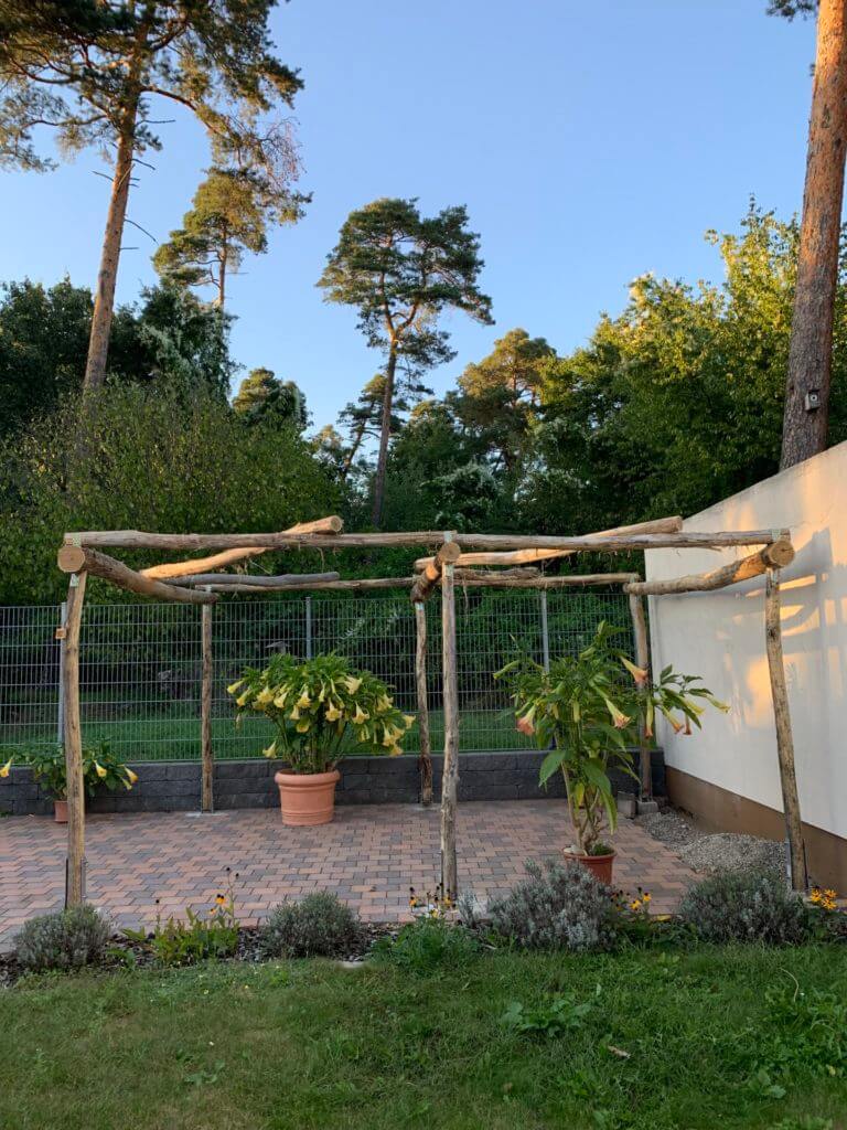 Holzbretter mit Waldkante als Zaun - Adéquat